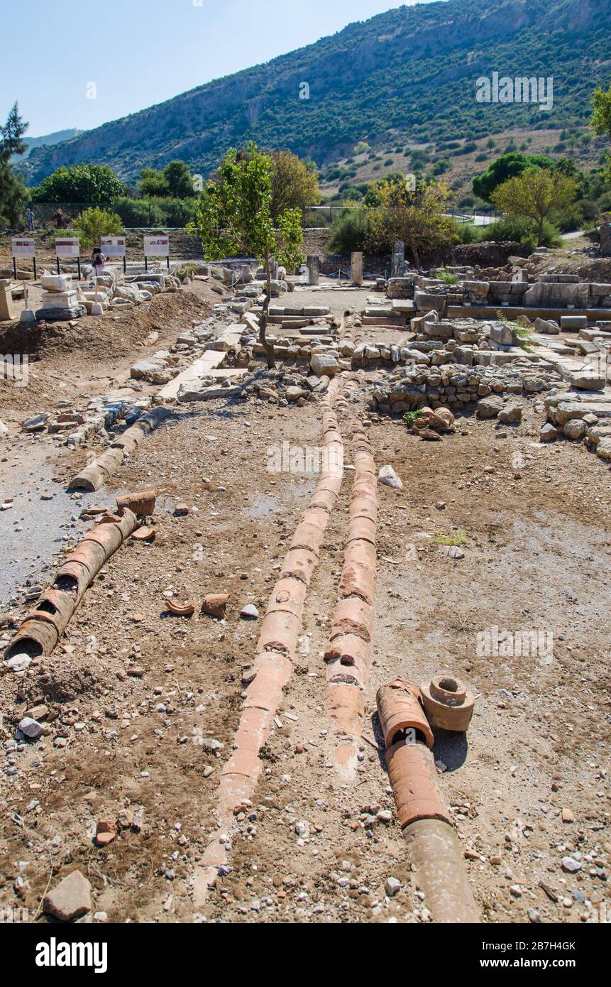 Ancient Efes Efesus city ruins in Turkey Stock Photo - Alamy