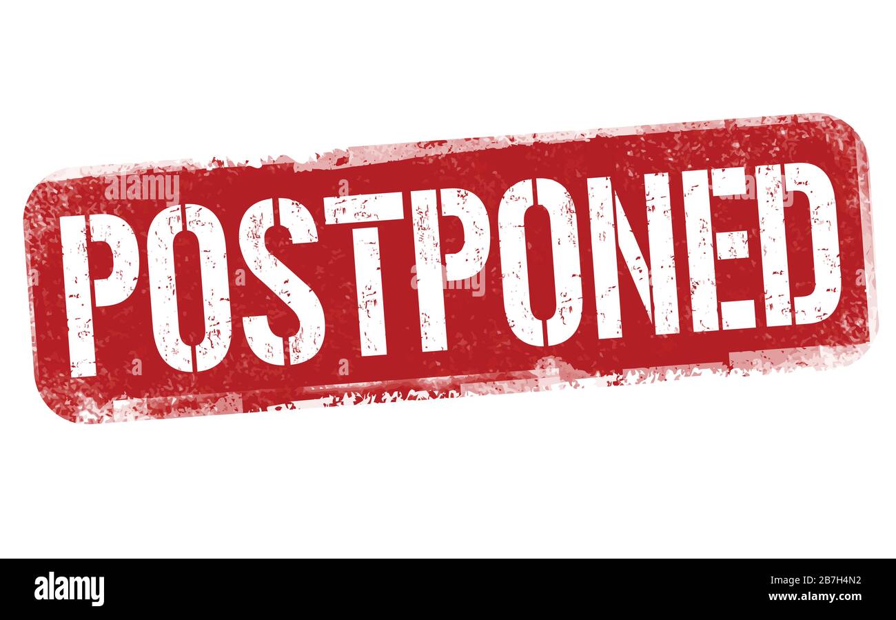 Postponed sign or stamp on white background, vector illustration Stock Vector Image & Art - Alamy