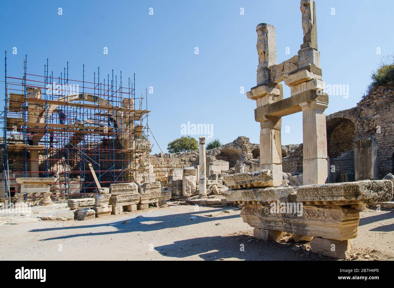 Ancient Efes Efesus city ruins in Turkey Stock Photo - Alamy