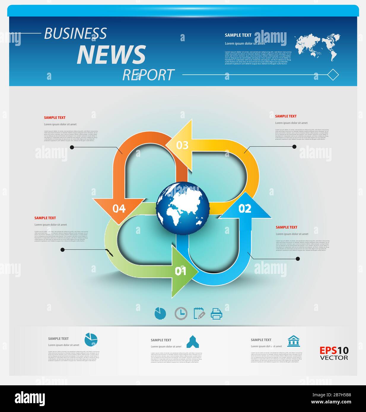 Business infographic template pack for interactive data communication ...