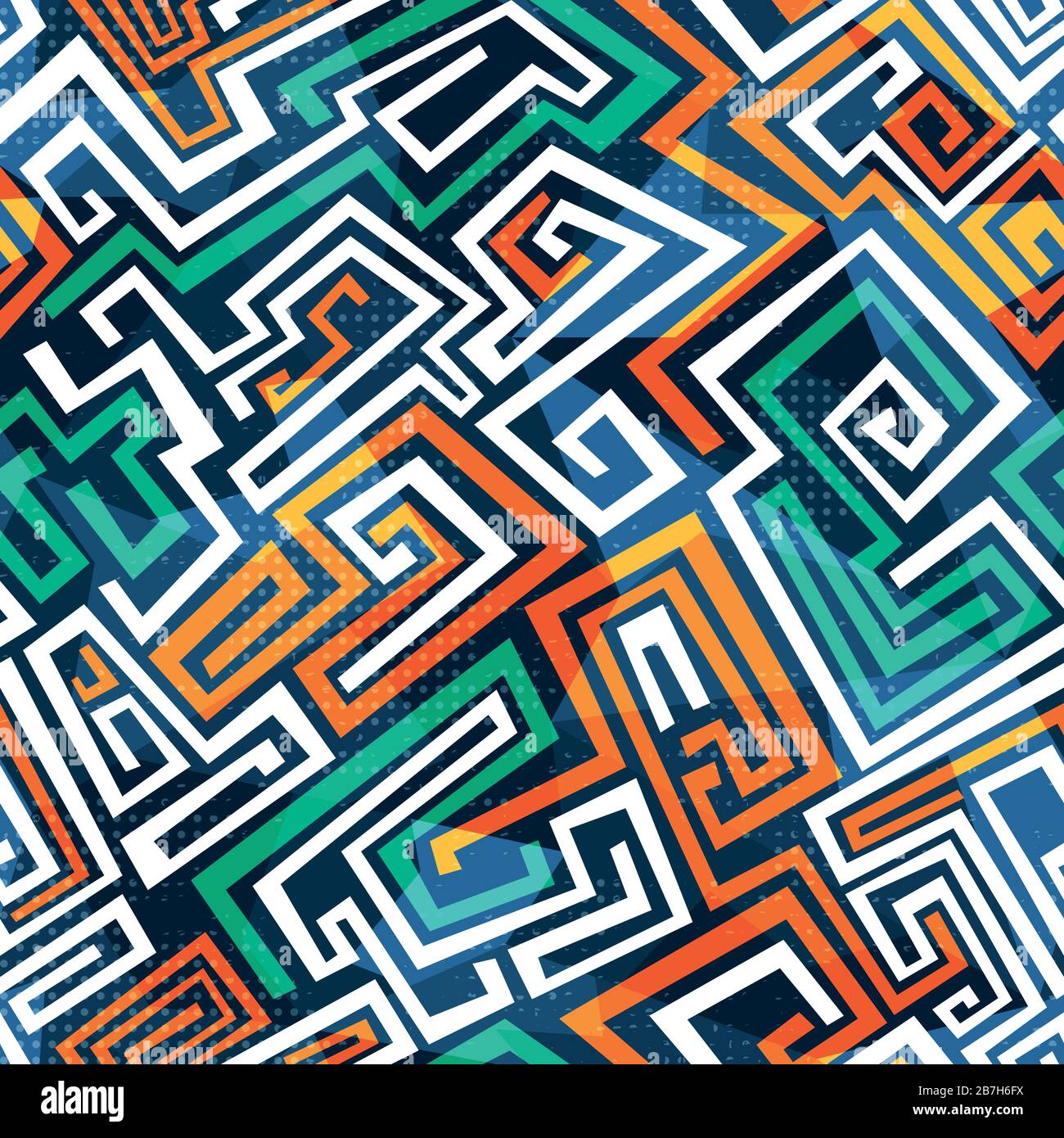abstract maze seamless pattern Stock Vector Image & Art - Alamy
