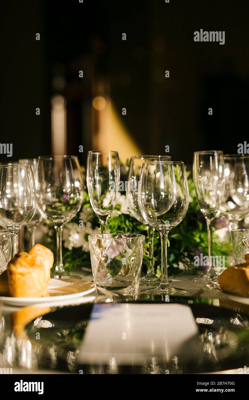 Set up table in the Spanish National Library Stock Photo - Alamy