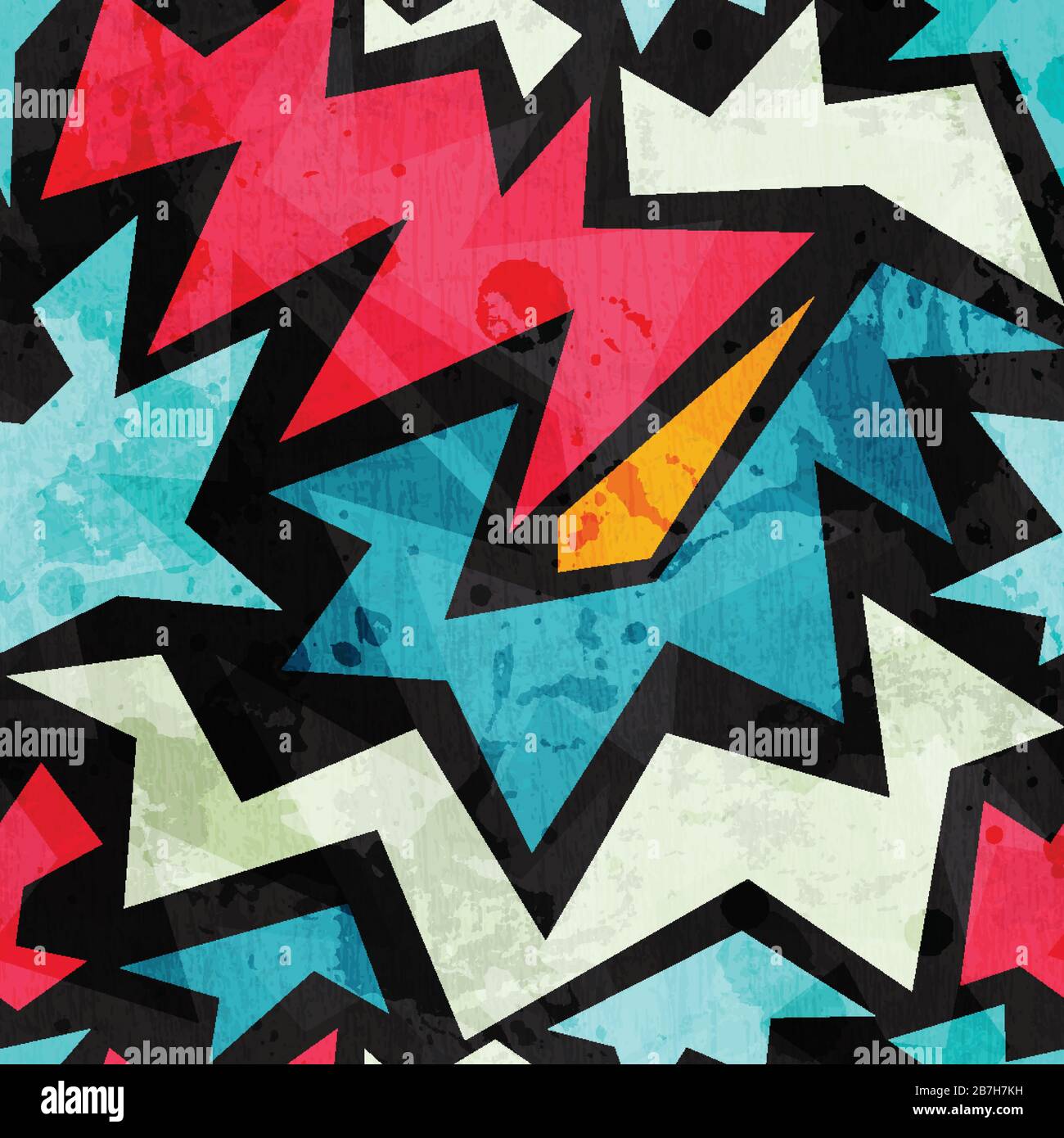 abstract graffiti seamless texture with grunge effect Stock Vector ...