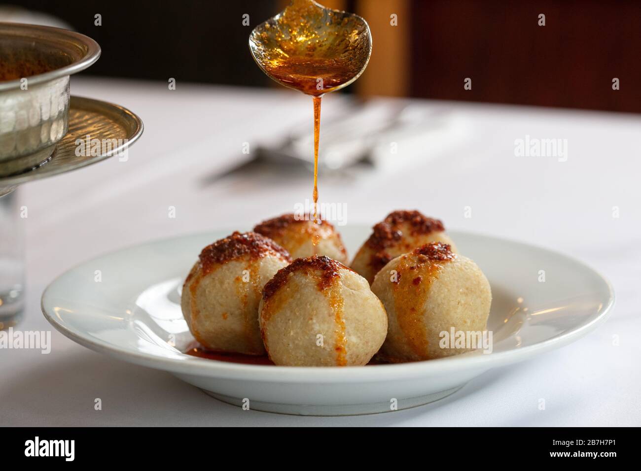 Turkish minced meat and bulghur wheat fried snack Stock Photo - Alamy