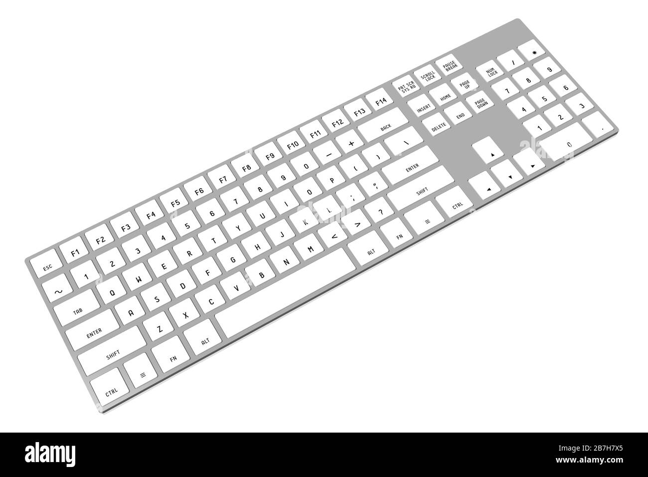 3D modern computer keyboard Stock Photo - Alamy