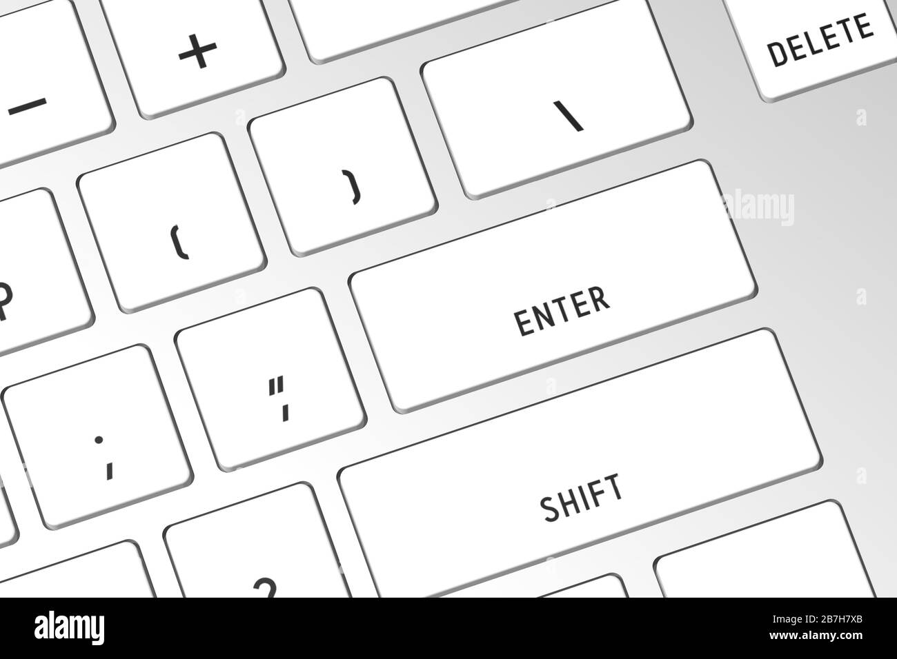 3D computer keyboard - close-up Stock Photo - Alamy