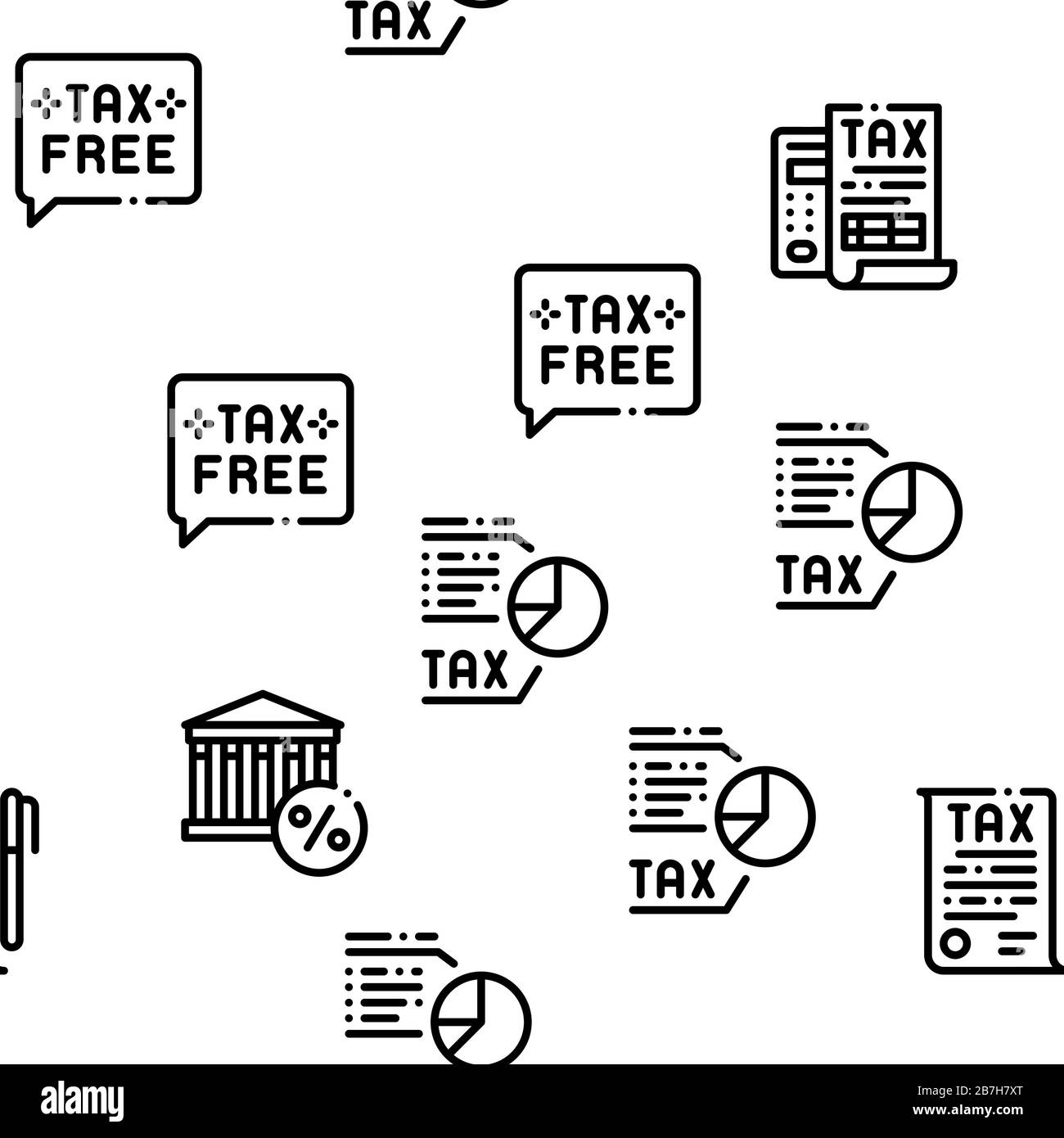 Tax System Finance Seamless Pattern Vector Stock Vector Image & Art - Alamy