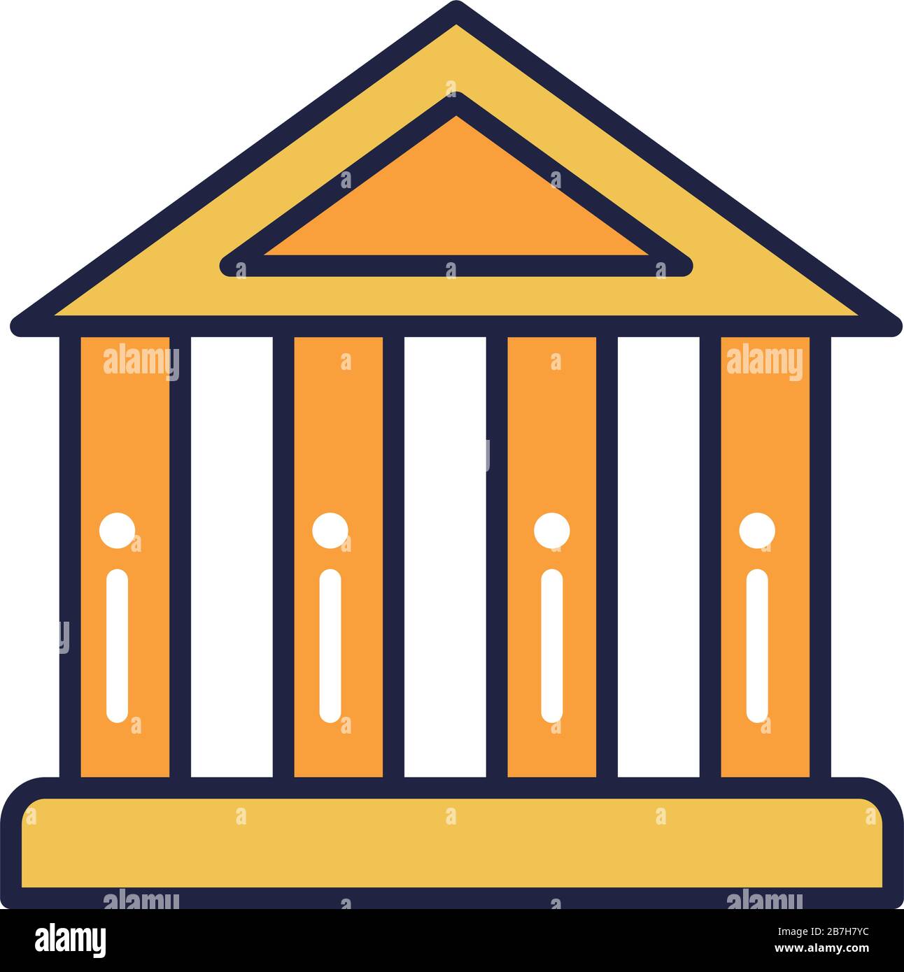 architecture column style line and fill style Stock Vector Image & Art ...