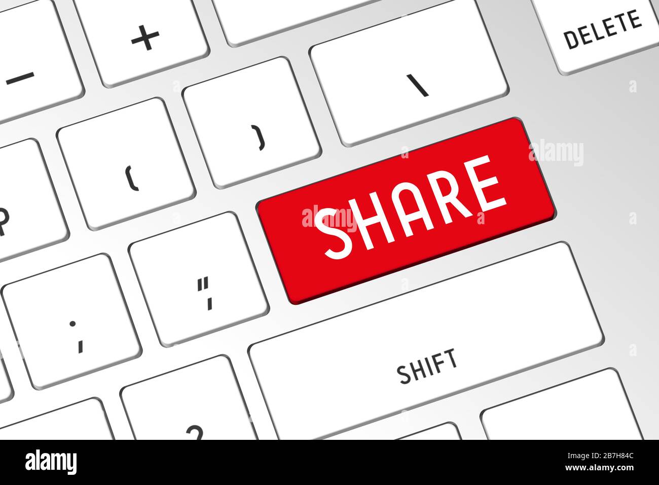 Share - 3D computer keyboard Stock Photo - Alamy