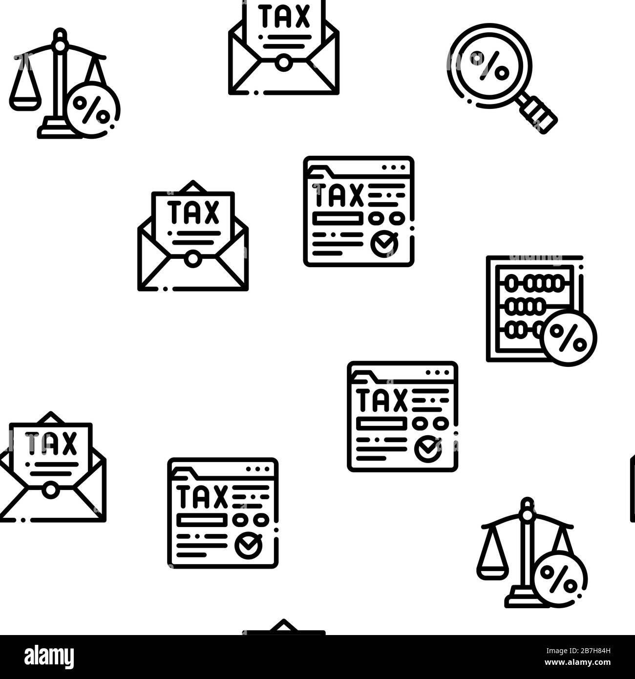 Tax System Finance Seamless Pattern Vector Stock Vector Image & Art - Alamy