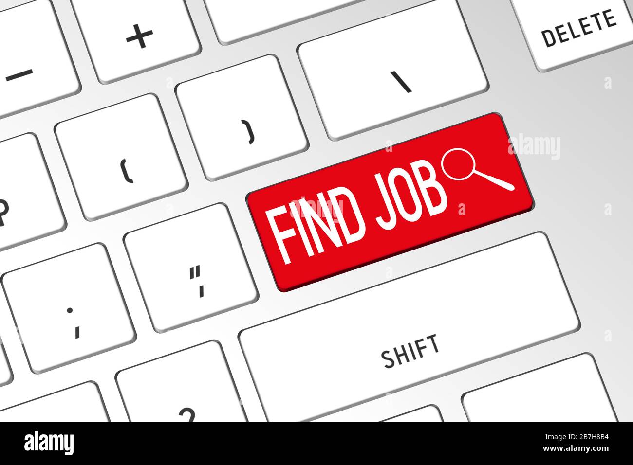 Find job - 3D computer keyboard Stock Photo - Alamy