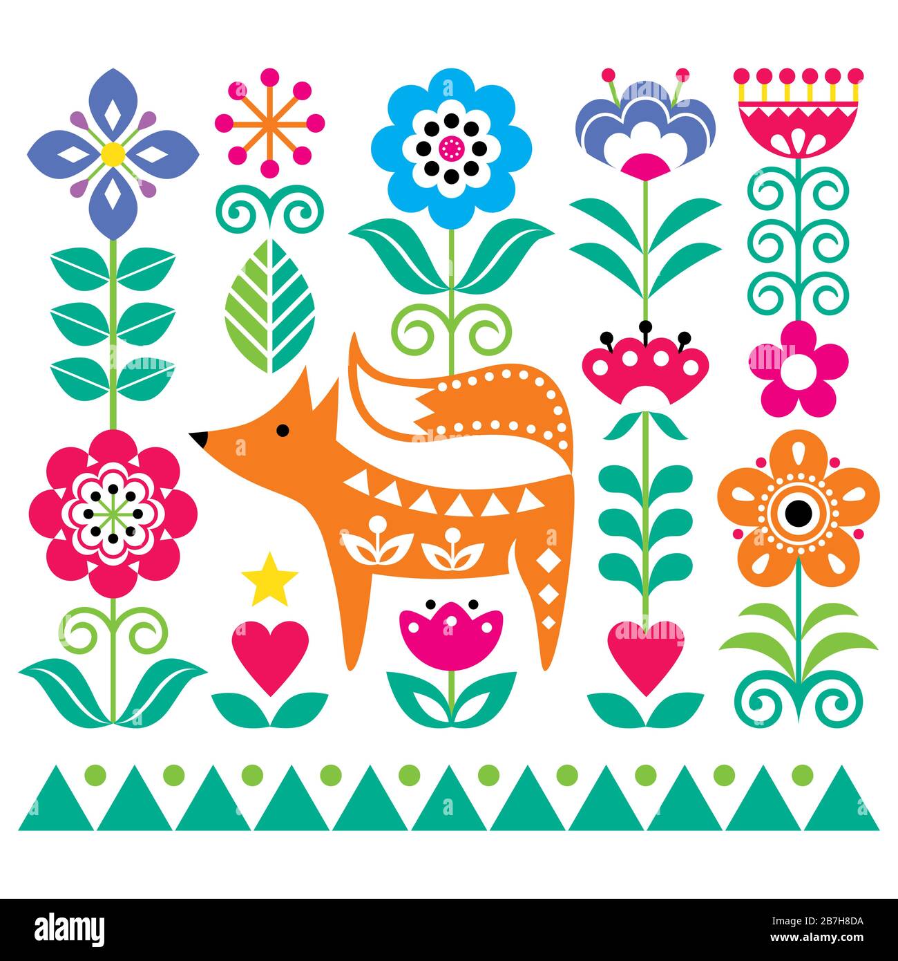 Folk Art Animals Patterns