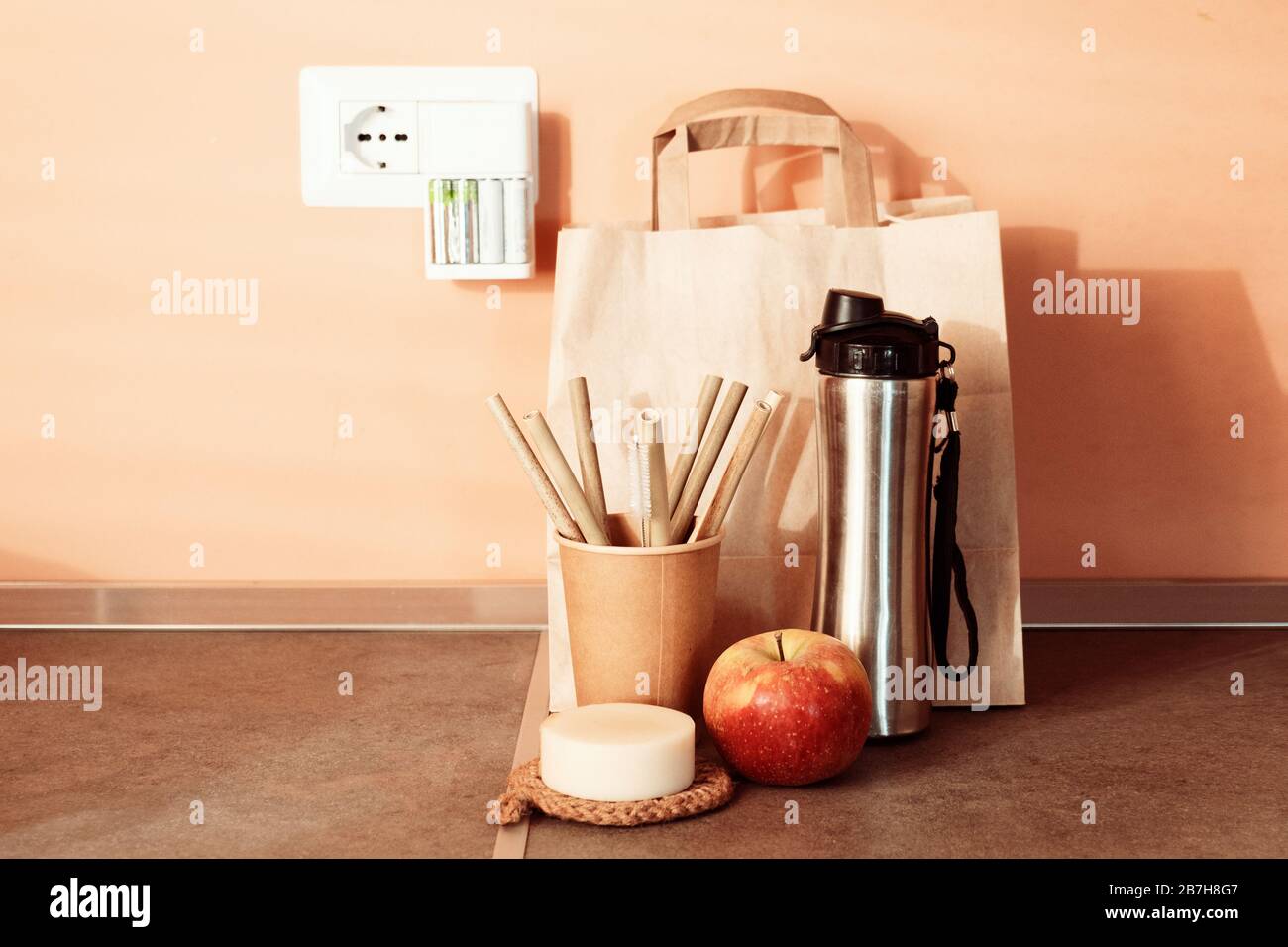 Eco-friendly reusable items made of bamboo and paper Stock Photo - Alamy