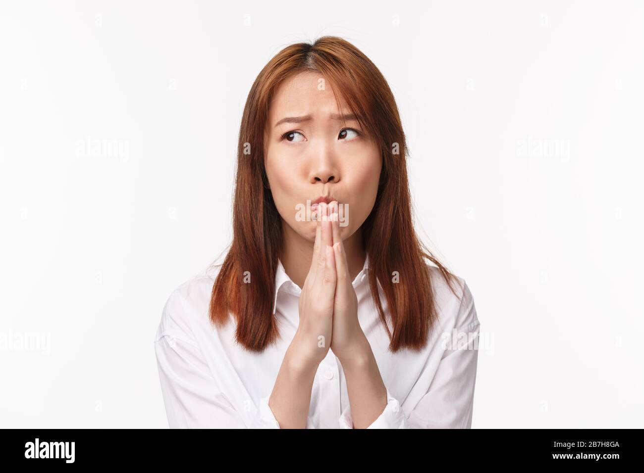 Timid woman in office hi-res stock photography and images - Alamy