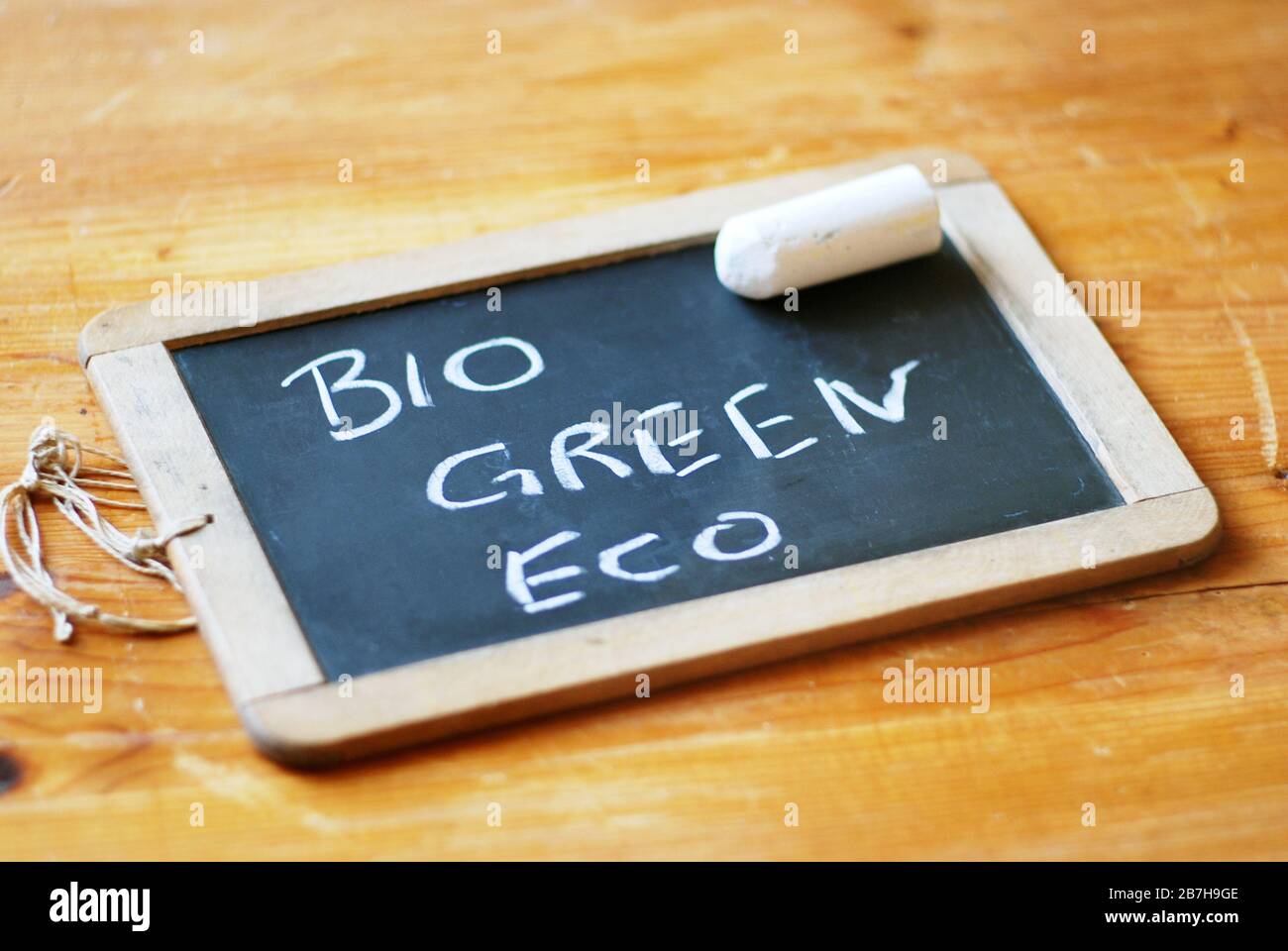 bio green eco chalkboard Stock Photo - Alamy