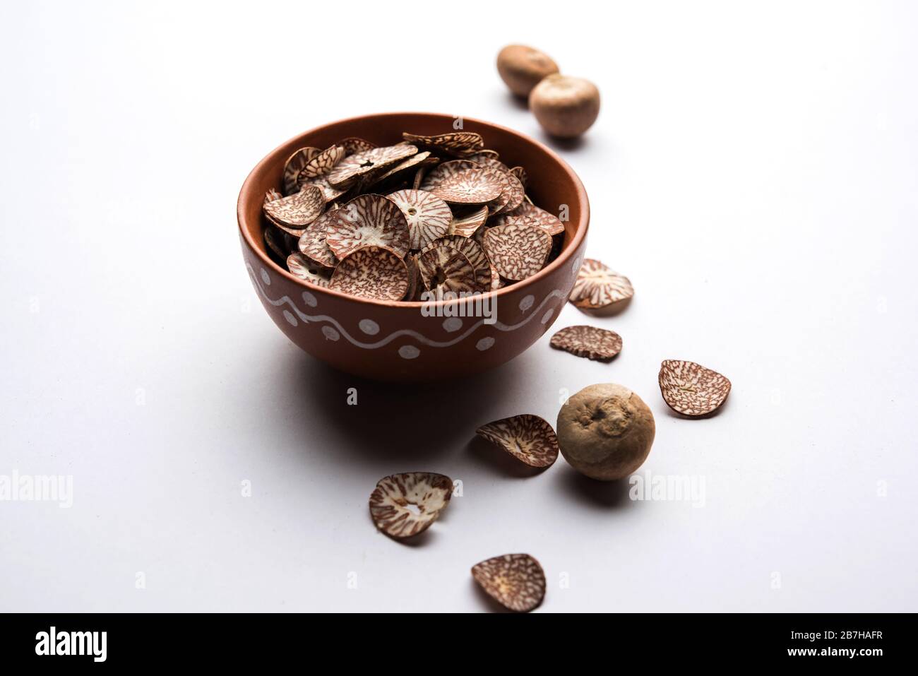Betel nut chips in a bowl also known as slices of supari in india, used ...