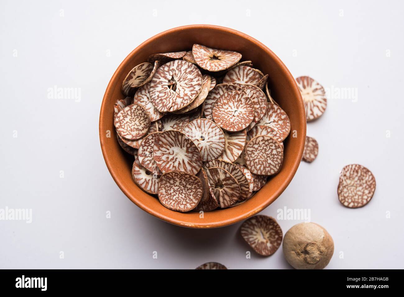 Betel nut chips in a bowl also known as slices of supari in india, used ...