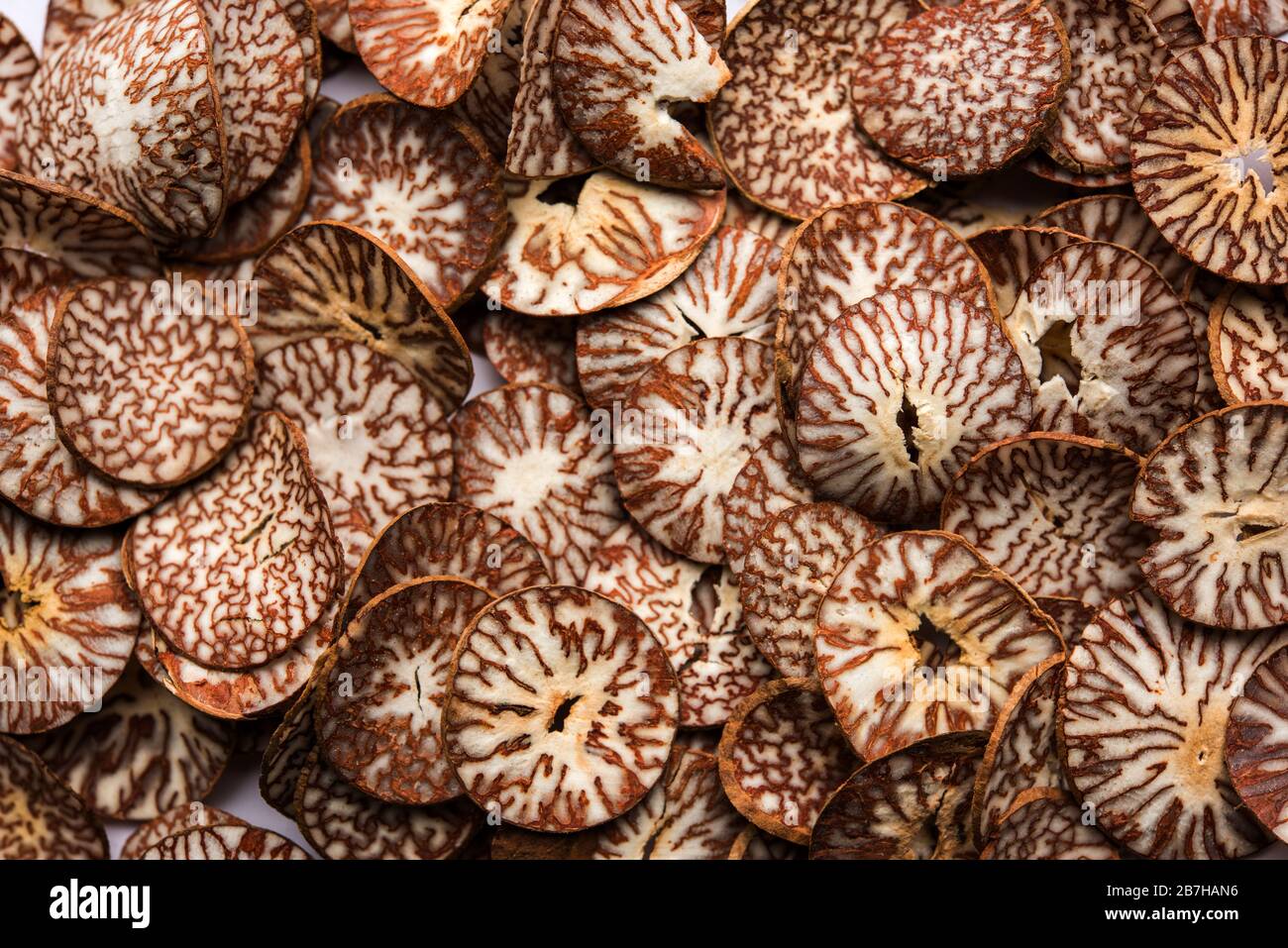 Betel nut chips in a bowl also known as slices of supari in india, used ...