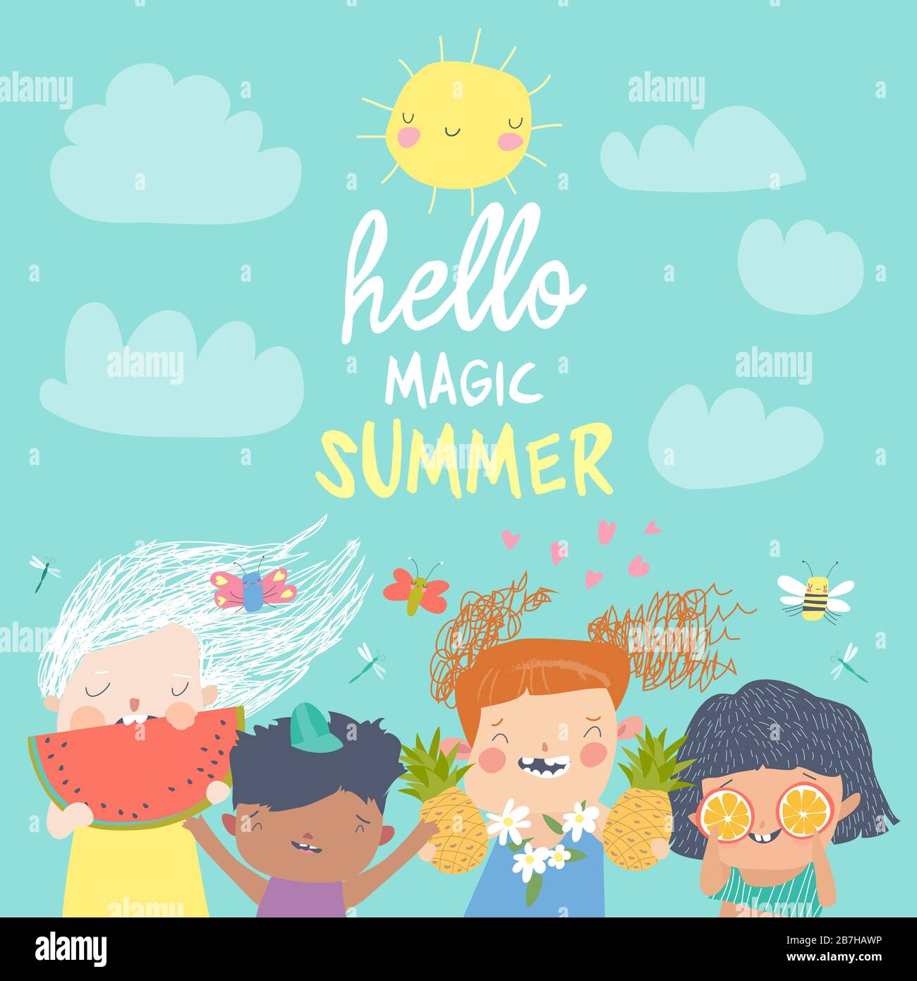 Happy summer lifestyle Stock Vector Images - Alamy