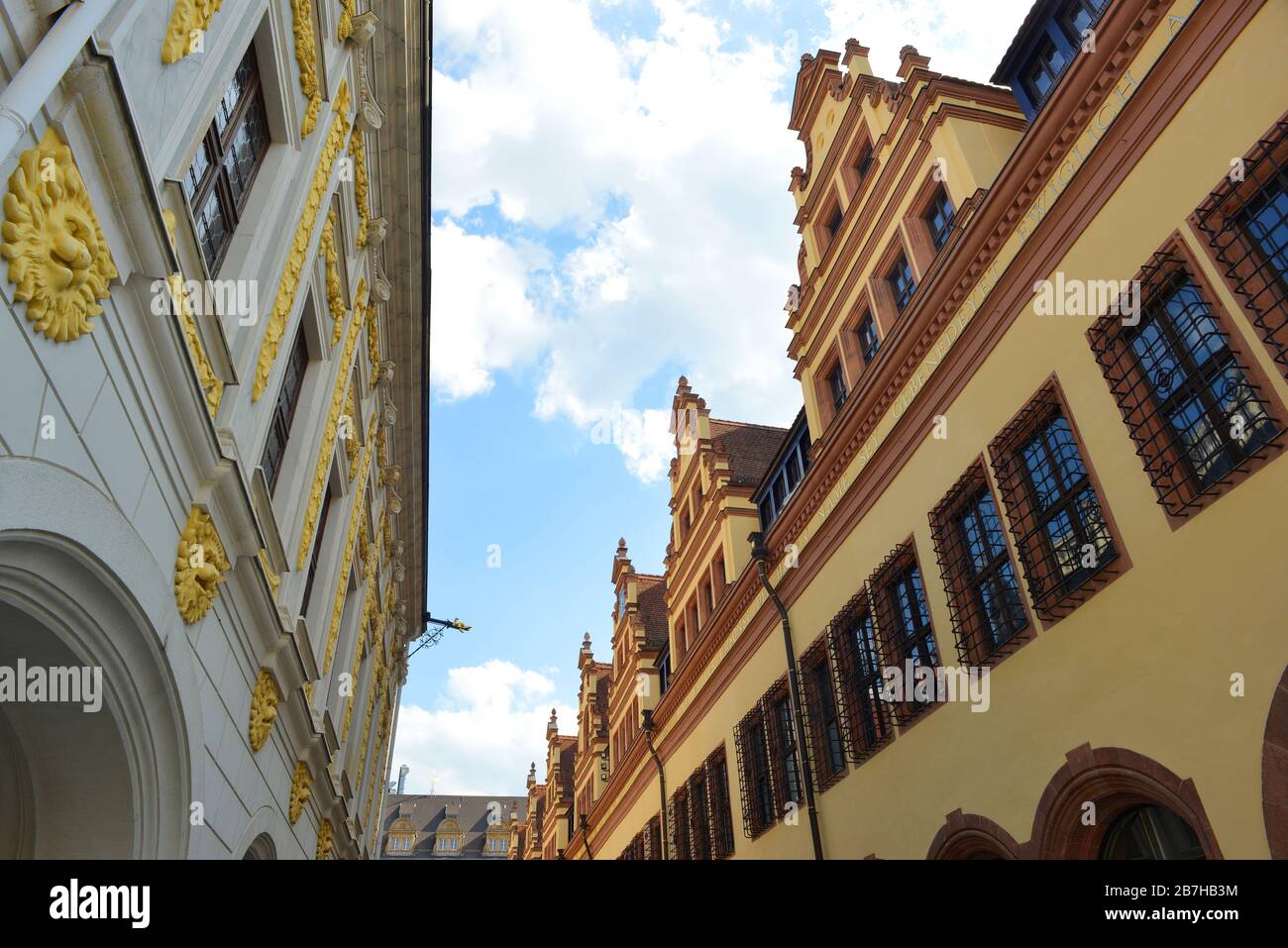 Leipzig, Germany historic baroque buildings in the center of the town ...