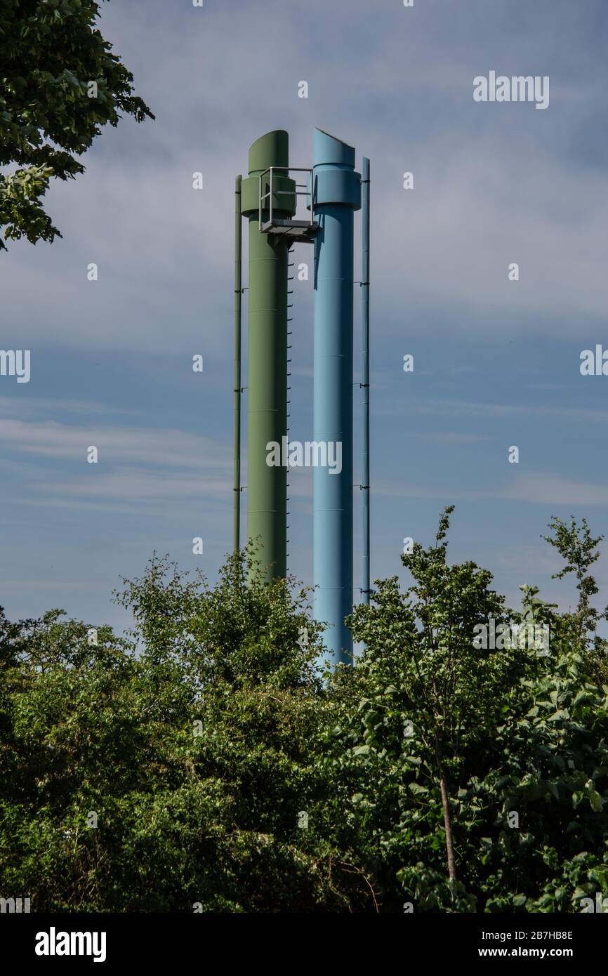 Chimneys of the crematorium Stock Photo - Alamy