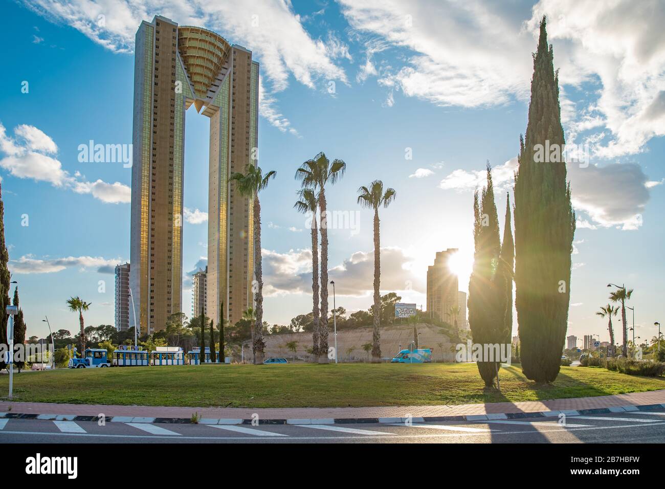 Benidorm, Spain - January 10, 2020: Edificio INTEMPO Benidorm fifth ...
