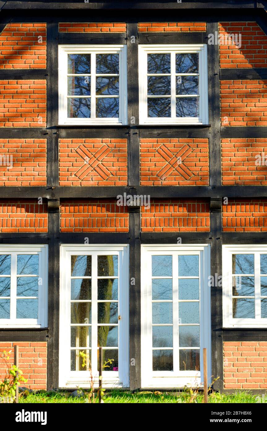traditional north german house architecture detail Stock Photo - Alamy