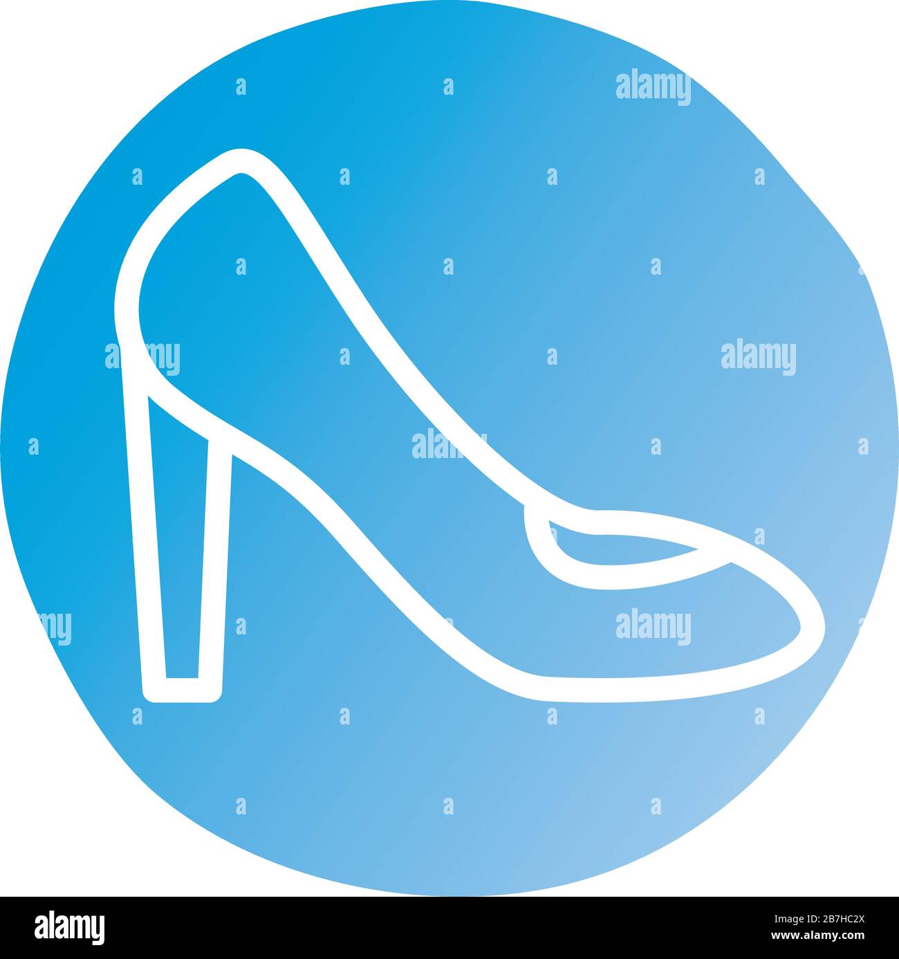 female heel shoe block style icon Stock Vector Image & Art - Alamy