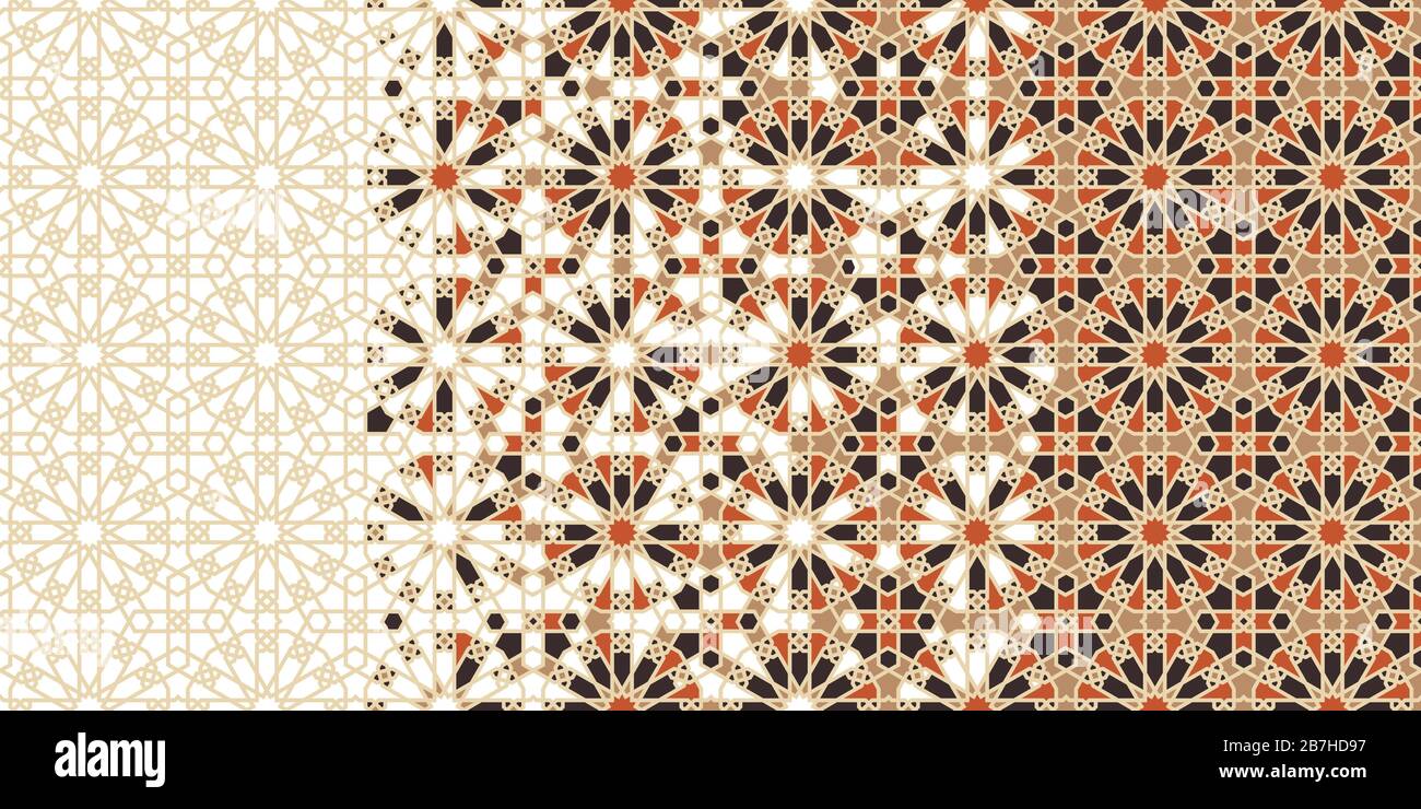 Mosaic rich tile repeating vector border Stock Vector Image & Art - Alamy