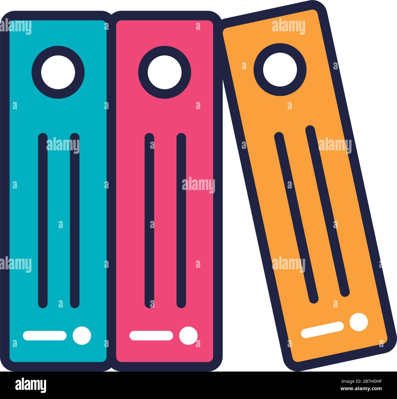 school pile text books line and fill style Stock Vector Image & Art - Alamy