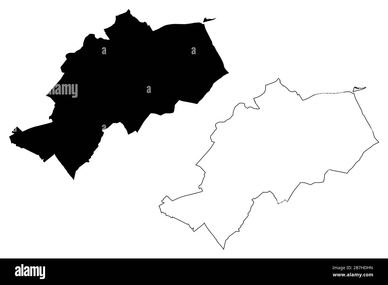 Gyor City (Hungary, Gyor-Moson-Sopron County) map vector illustration ...