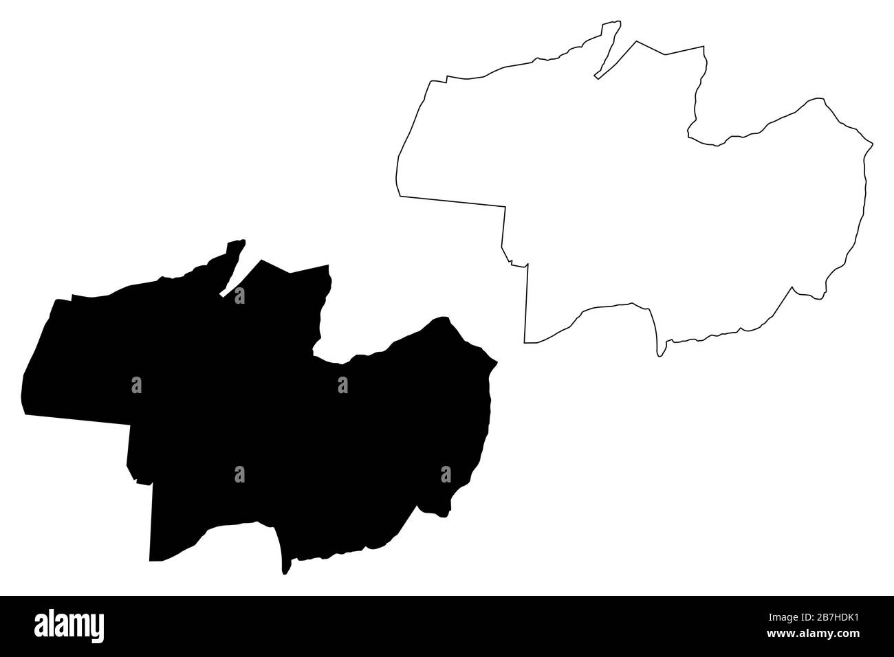 Debrecen City (Hungary, Hajdu-Bihar County) map vector illustration ...