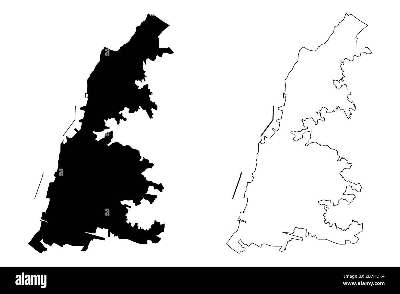 Patras City (Hellenic Republic, Greece, Hellas, Achaea) map vector ...