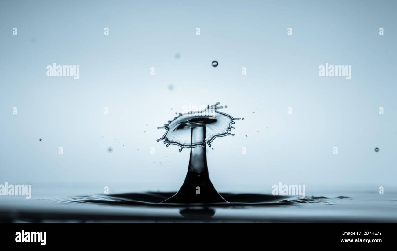 water drop collision. Water splash Stock Photo - Alamy