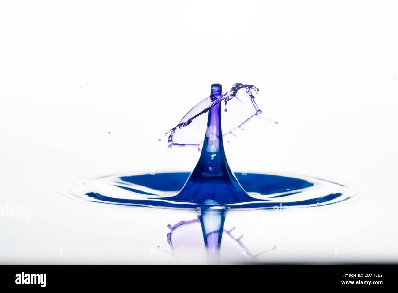 Water splash. drops collision Stock Photo - Alamy