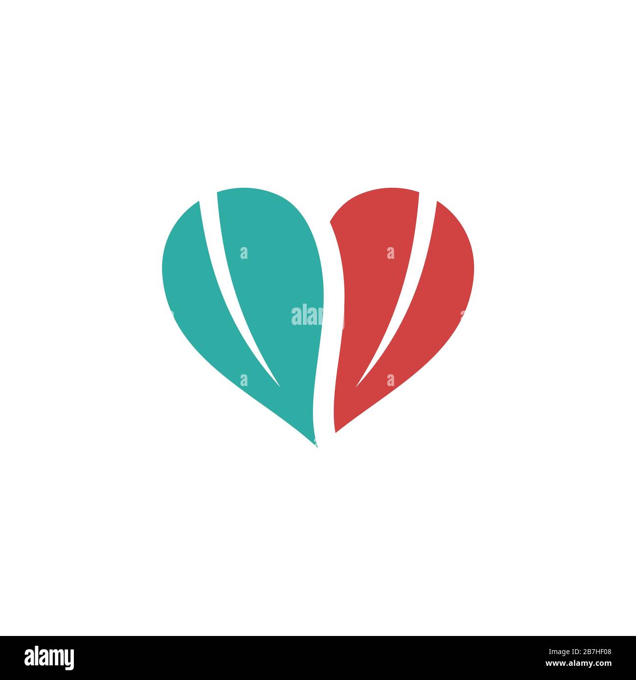 Heart Leaves Vector Illustration Design. Vector EPS 10 Stock Photo - Alamy