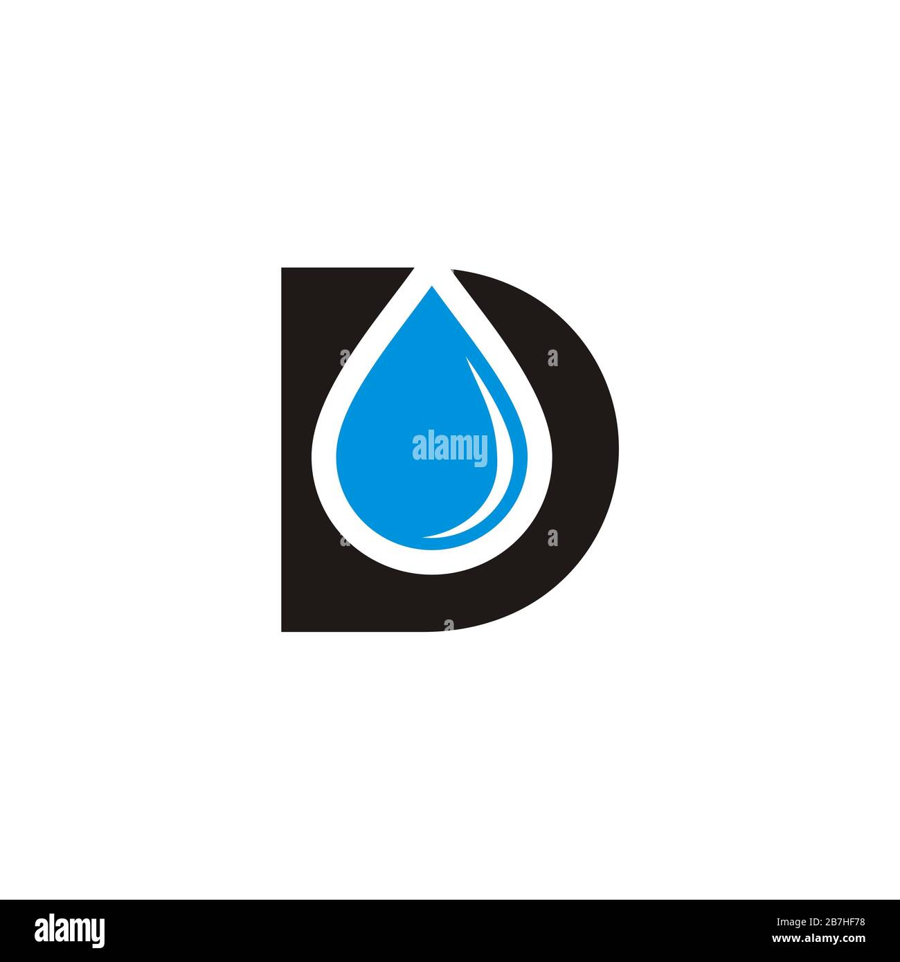 D Letter Drop Water Vector Illustration Logo Template Illustration ...