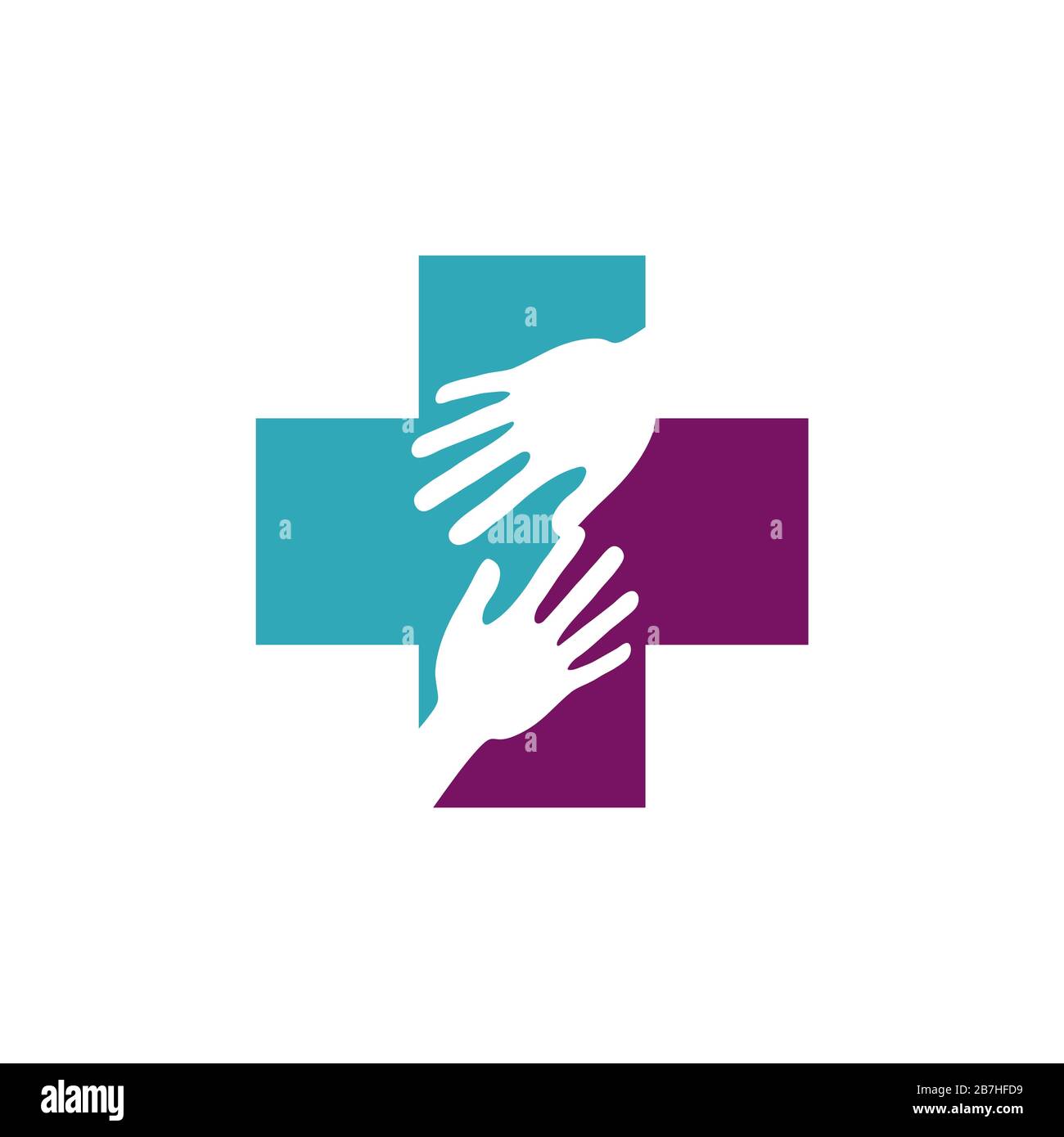 Hands and Cross Vector Illustration logo Template Illustration Design ...