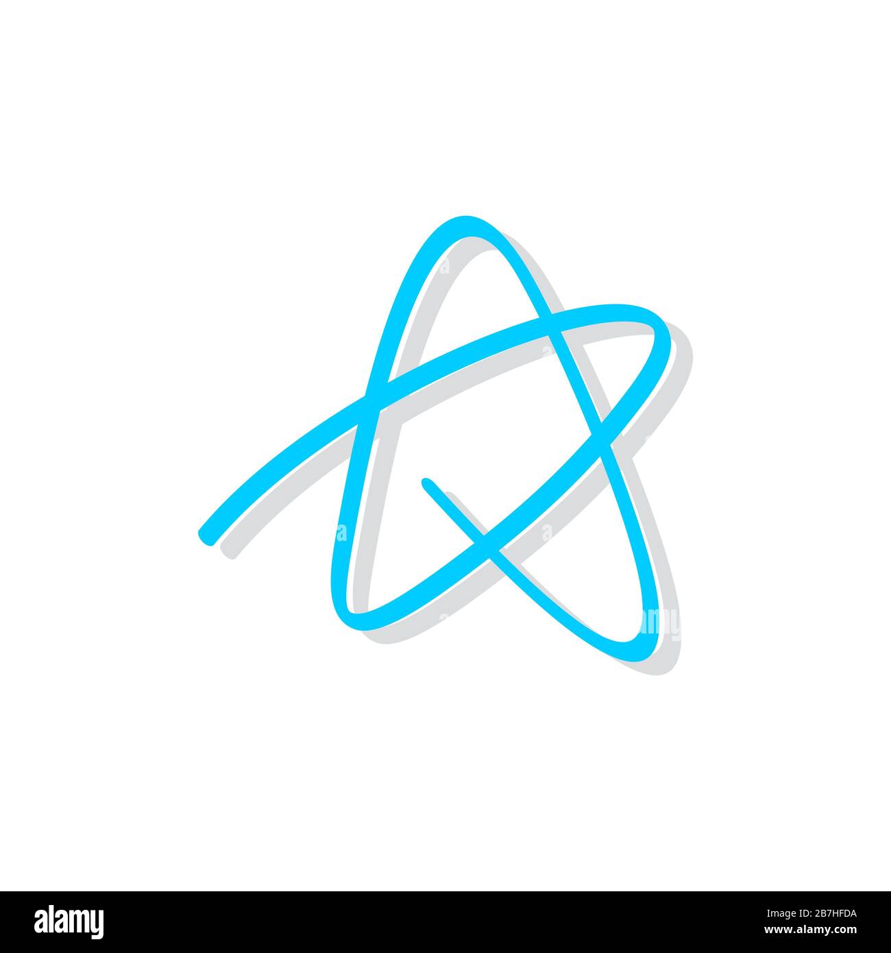 Blue Star Line Vector Illustration Logo Template Illustration Design ...