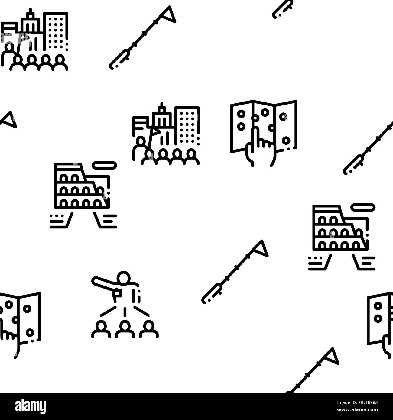 Guide Lead Traveler Seamless Pattern Vector Stock Vector Image & Art ...