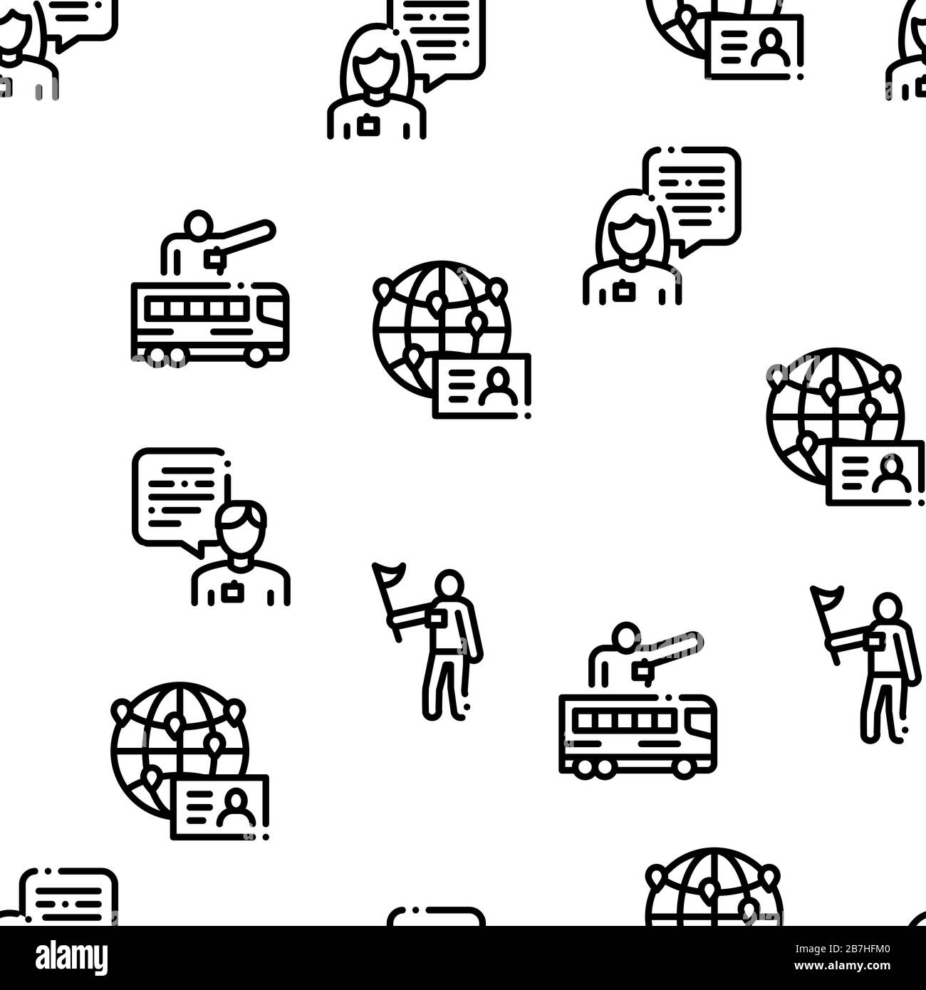 Guide Lead Traveler Seamless Pattern Vector Stock Vector Image & Art ...