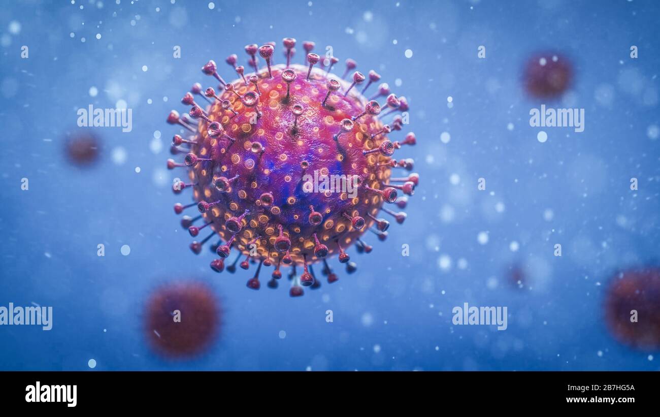 Microscopic view of Chinese coronavirus COVID-19 under the microscope ...
