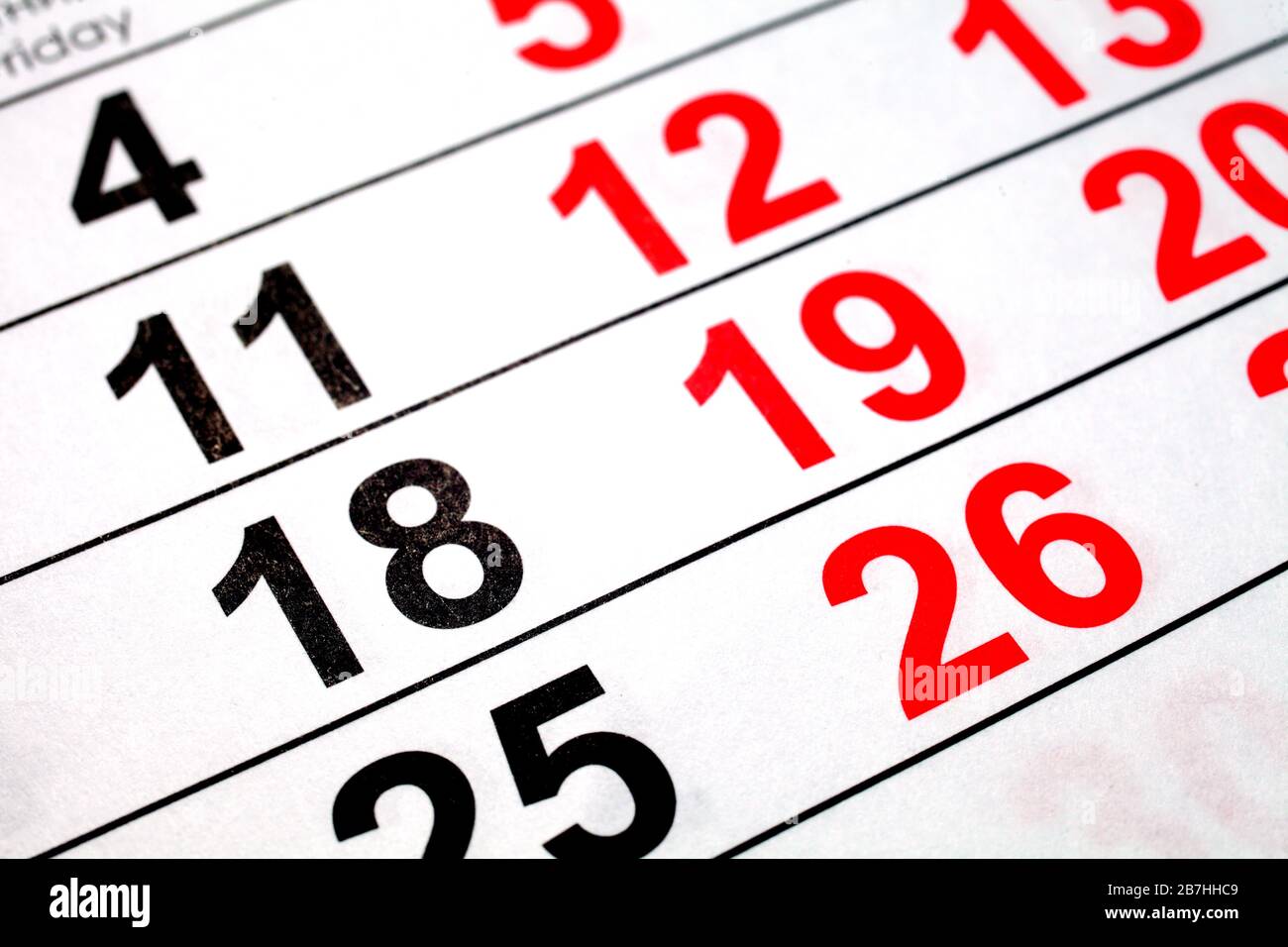 calendar page, macro, background texture Stock Photo - Alamy