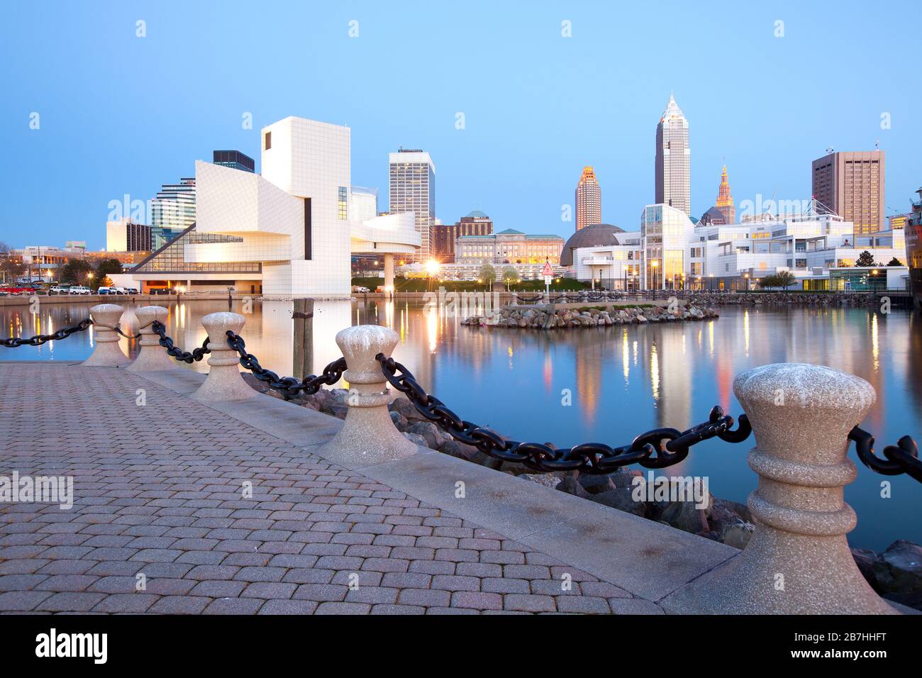 Cleveland, Ohio, United States - The modern building of the Rock and ...