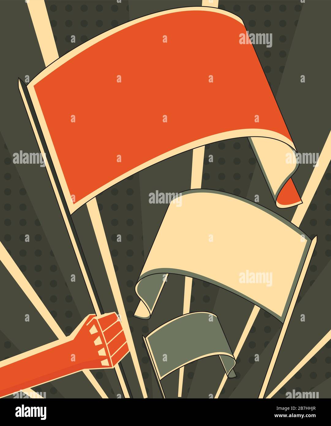 Hand Holding A Flag Stock Vector Image And Art Alamy