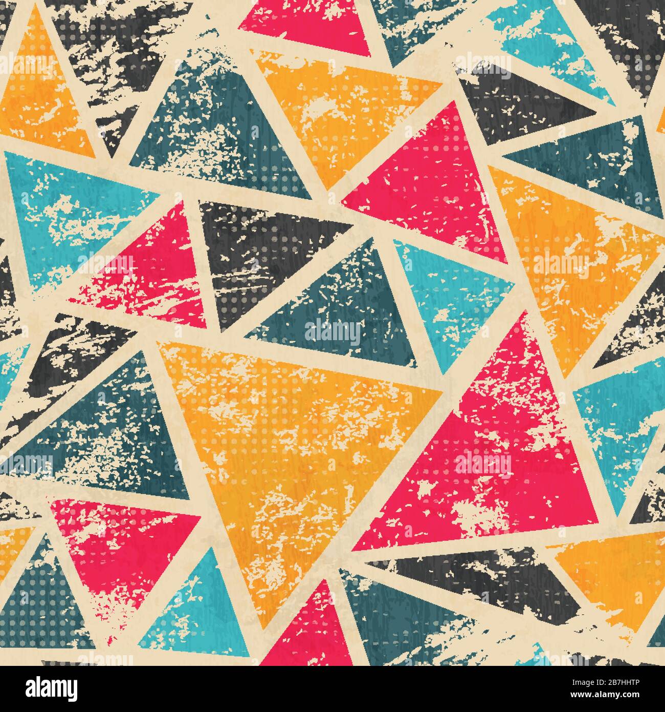 grunge colored triangle seamless pattern Stock Vector Image & Art - Alamy
