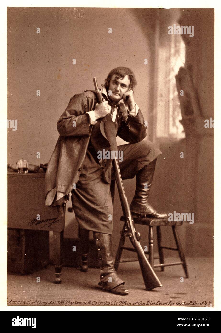 Joseph Jefferson as Rip Van Winkle, by Napoleon Sarony, 1870 Stock ...