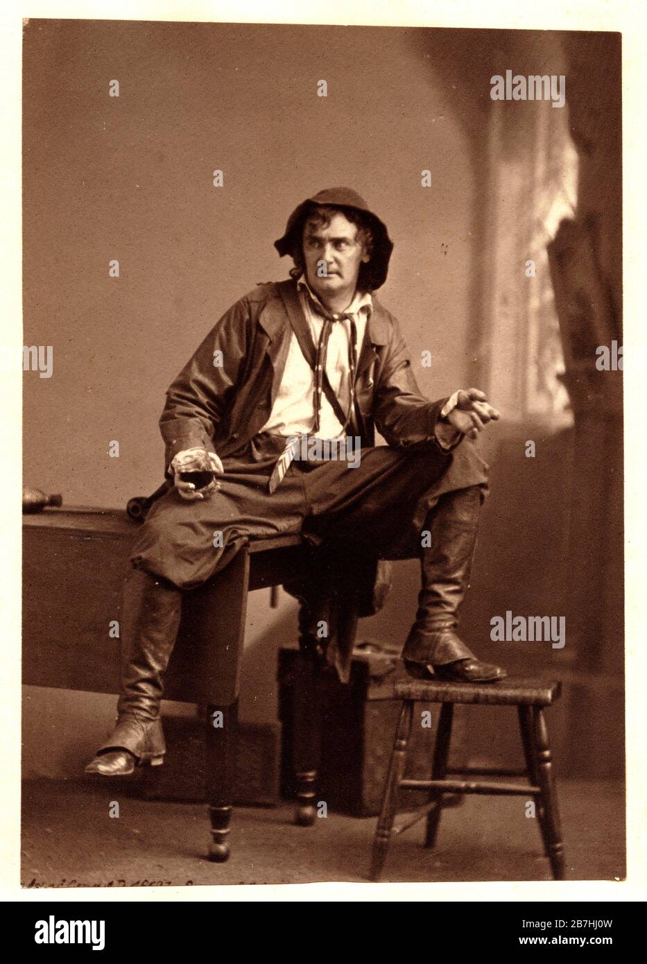 Joseph Jefferson as Rip Van Winkle, by Napoleon Sarony, 1870 Stock ...