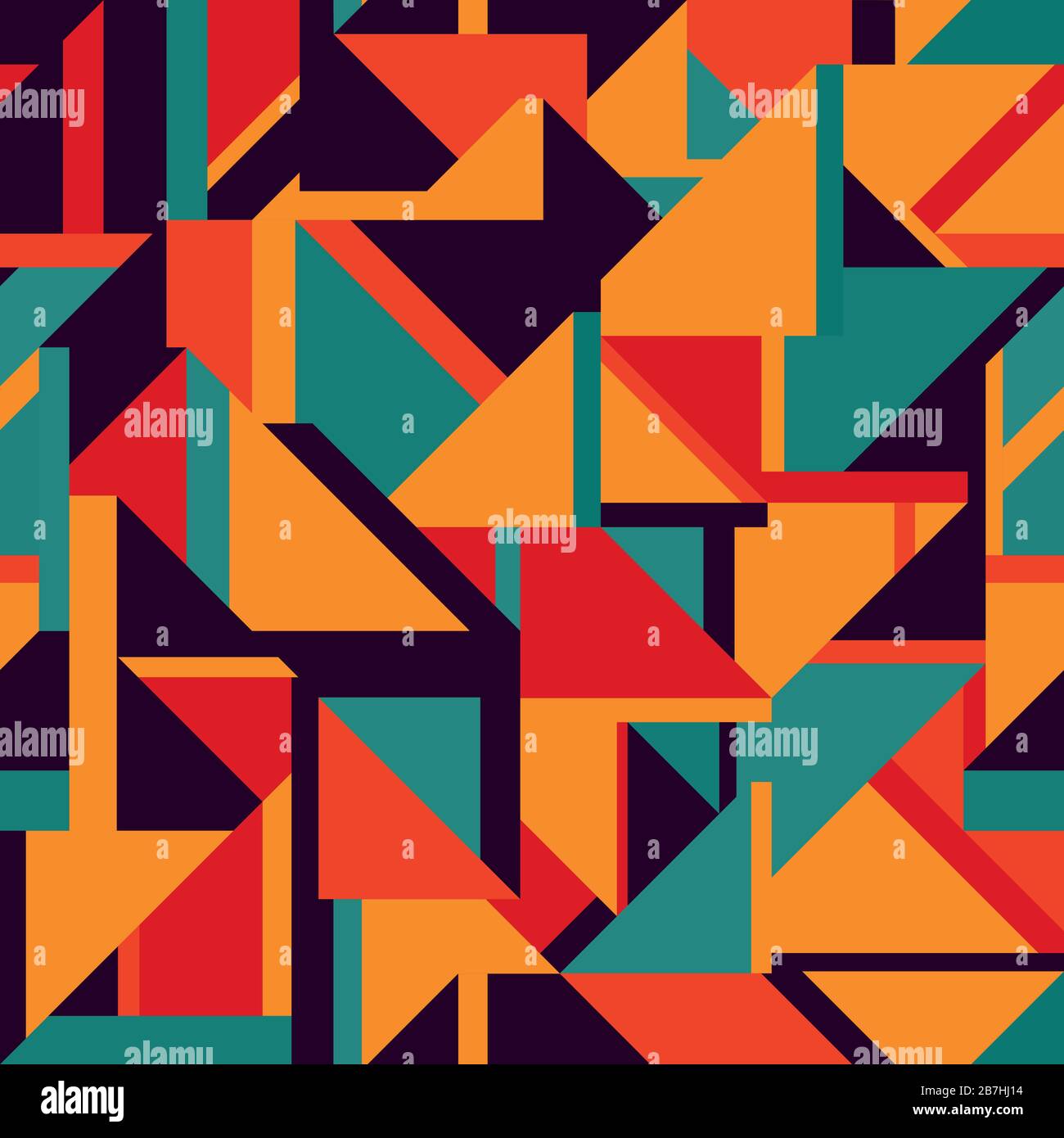 Retro geometric seamless pattern hi-res stock photography and images ...