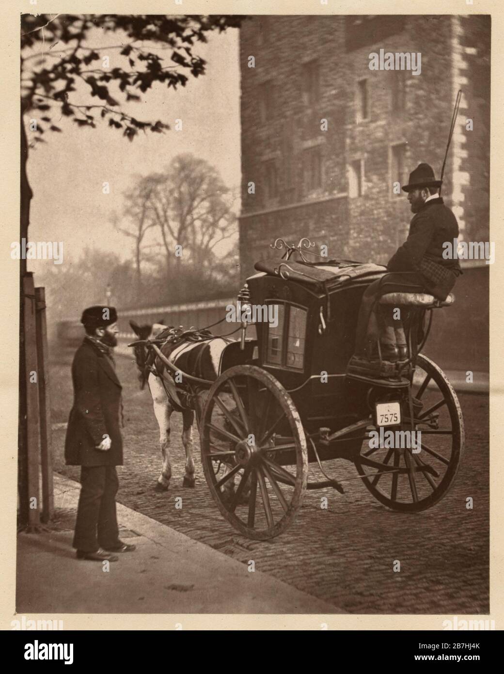 London Cabmen, by John Thomson, 1877 Stock Photo - Alamy